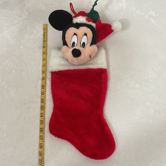 Disney | Holiday | Minnie Mouse Plush Head Christmas Stocking W Minnie ...
